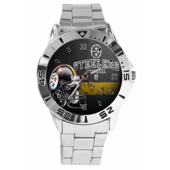 Accessories | Pittsburgh Steelers Stainless Steel Dress Watch | Poshmark